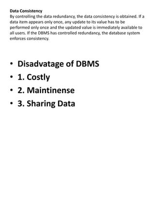 CONCEPT OF DBMS | PPTX | Databases | Computer Software and Applications