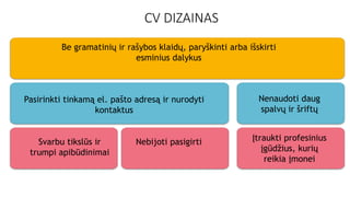 Karjera ir cv rasymas 2017 11 30 | PPTX