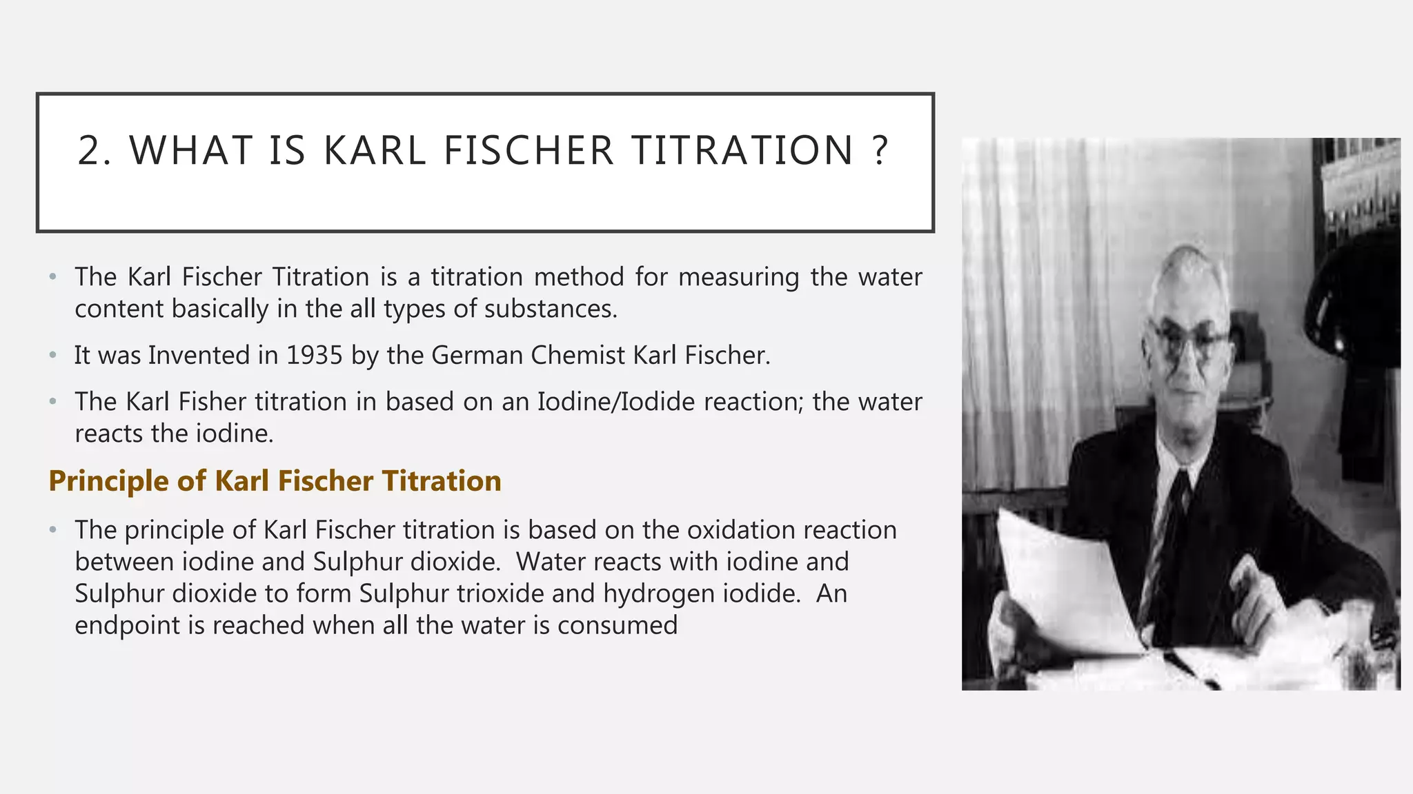 Karl fischer titration | PPTX