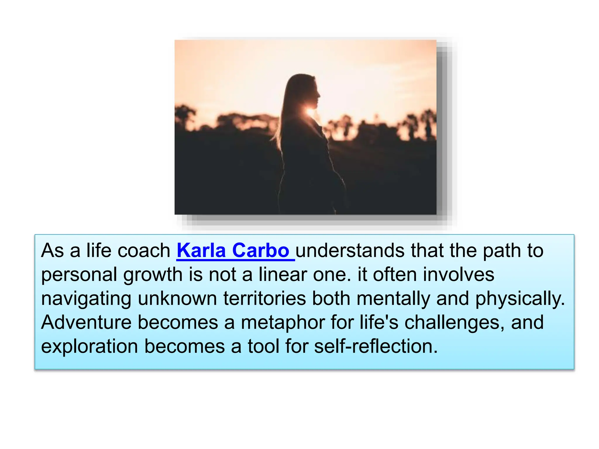 Karla Carbo's Adventure-Based Personal Growth Journey.pptx
