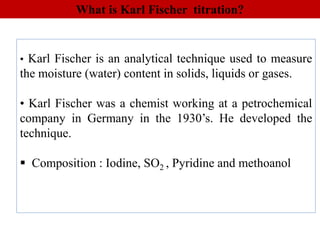 Karl Fischer Titration - Mayur | PPTX