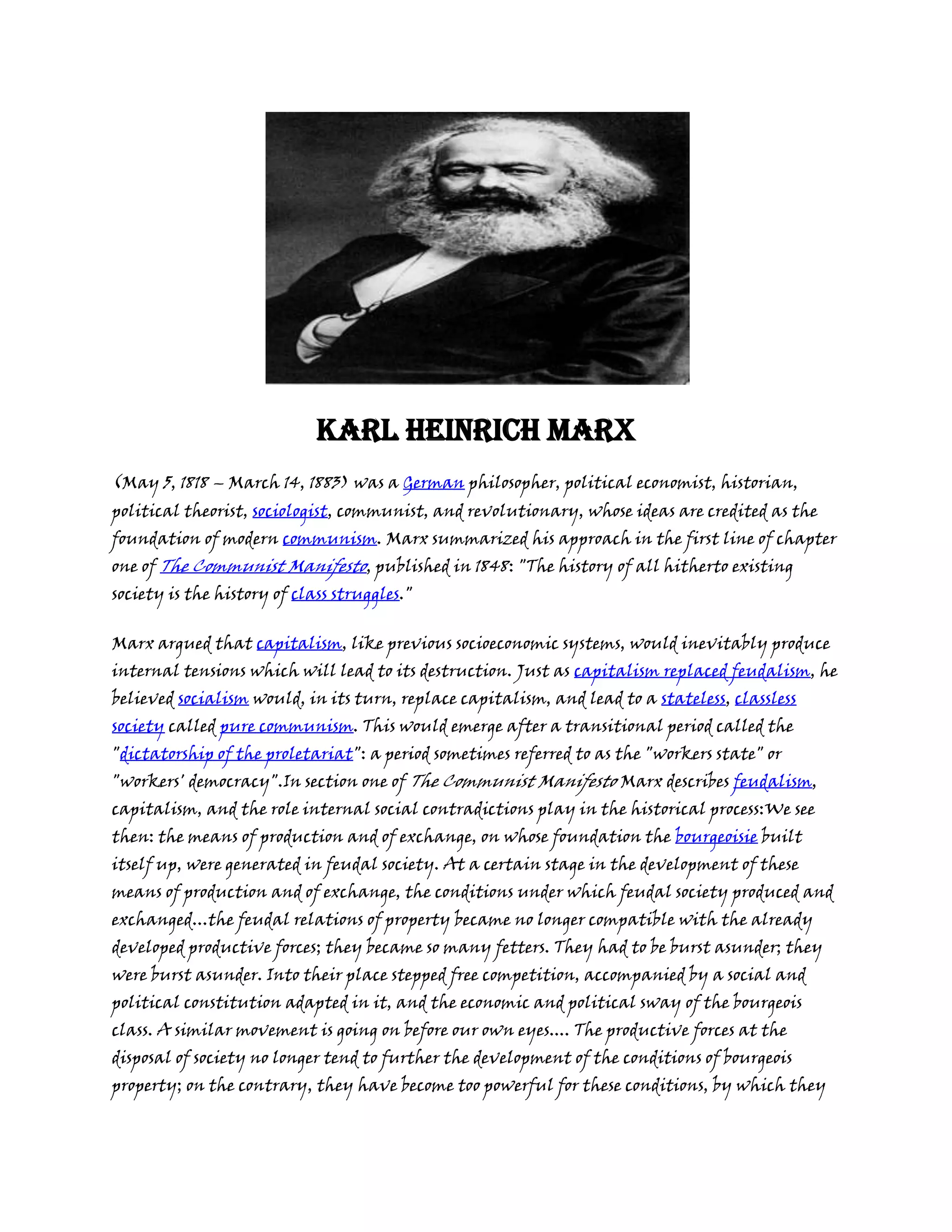 Karl Heinrich Marx | DOCX