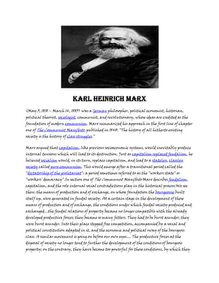 Karl Heinrich Marx | PDF