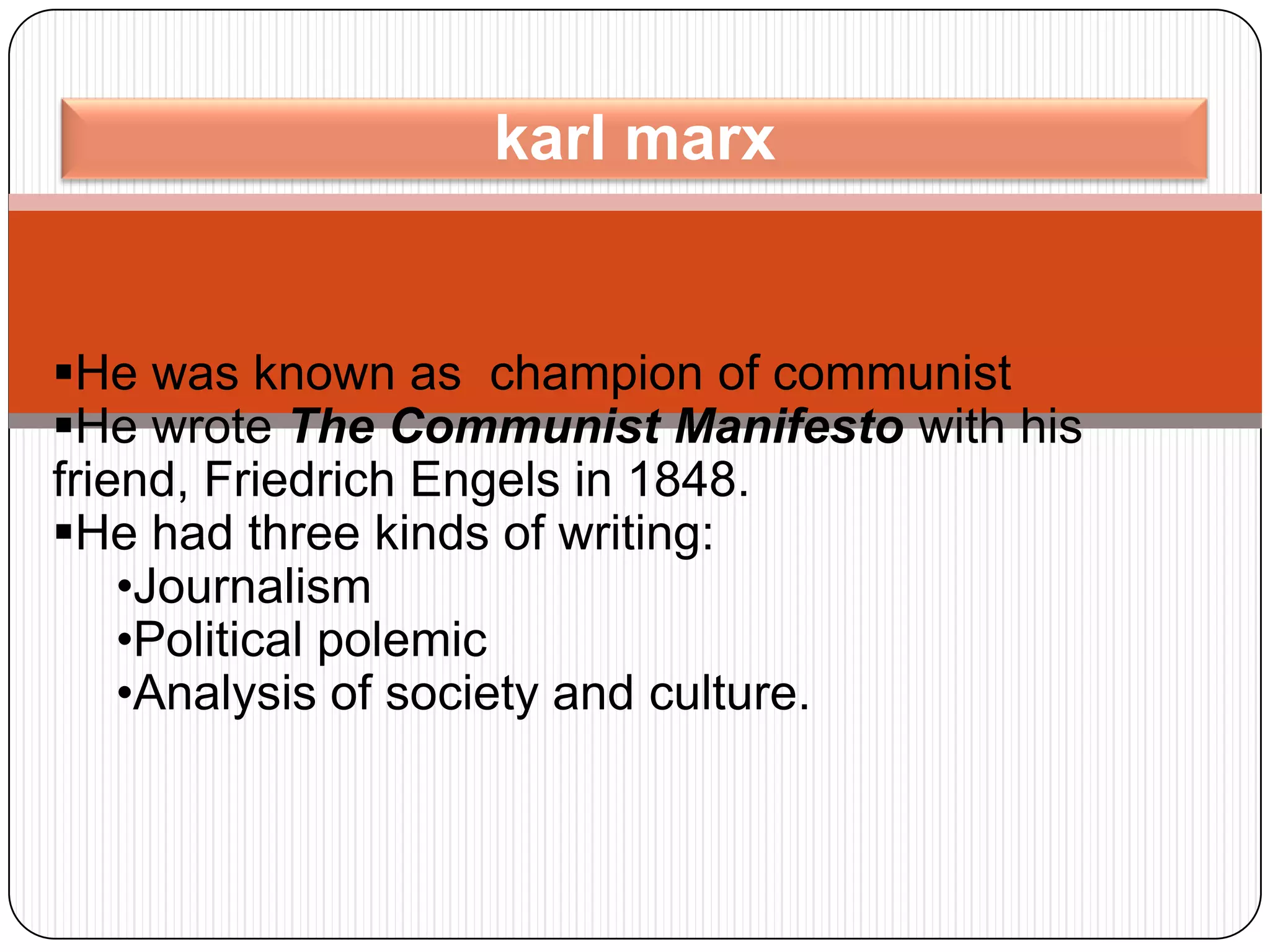Karl marks power point presentation | PPTX