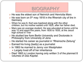 Karl marks power point presentation | PPTX