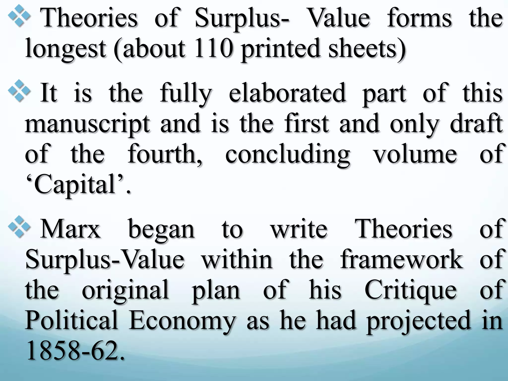 Karl Marx: Theory of Surplus-Value | PPTX