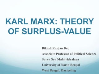 Karl Marx: Theory of Surplus-Value | PPTX