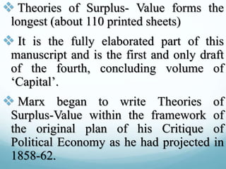 Karl Marx: Theory of Surplus-Value | PPTX