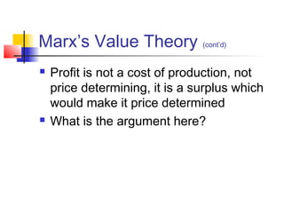 Karl Marx- Labor theory of value | PPT