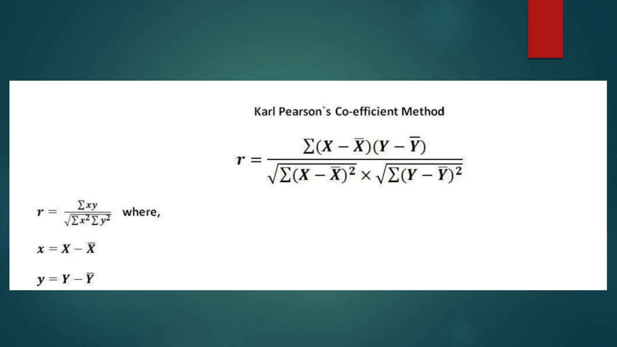 Karl Pearsons Coefficient Of Correlationpptx Physics Science