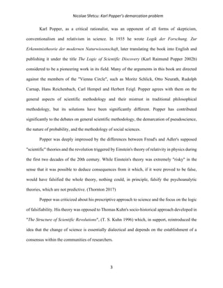 Karl Popper’s demarcation problem | PDF