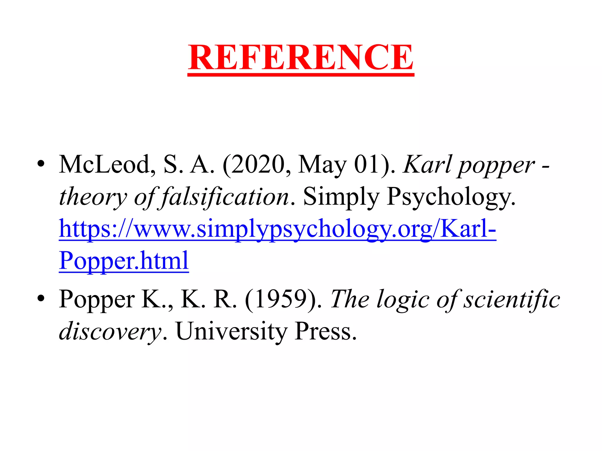 Karl Popper's Theory of Falsification | PDF