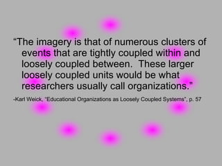 Karl weick's loosely coupled systems | PPT