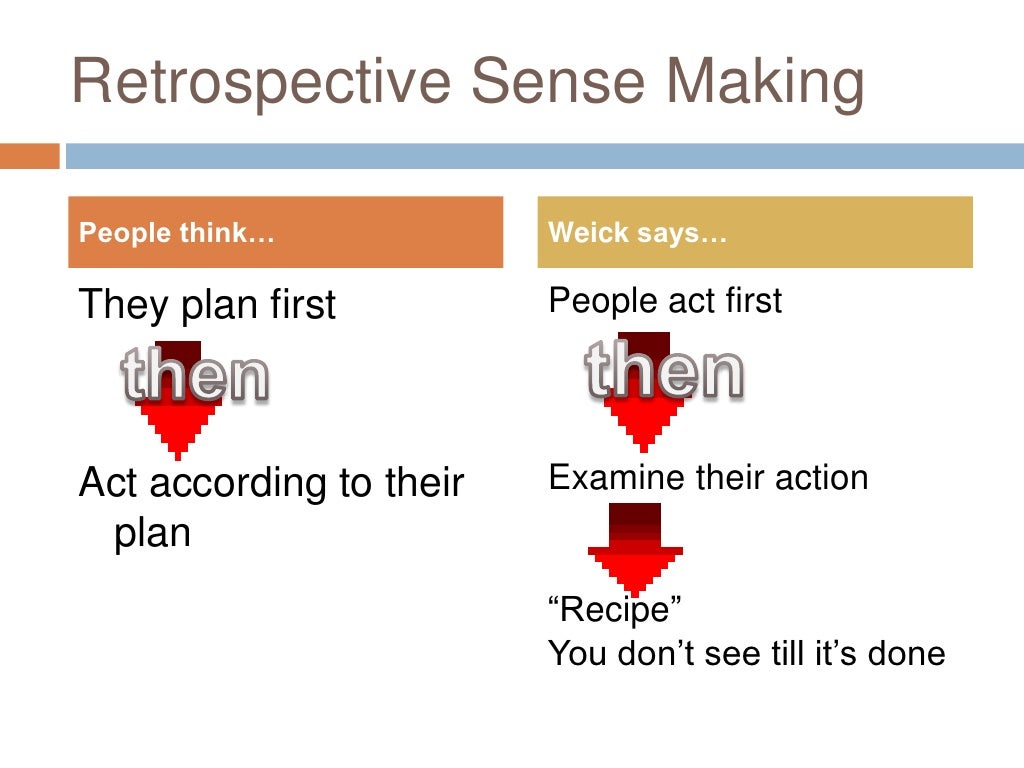 Karl weick’s sense making model final
