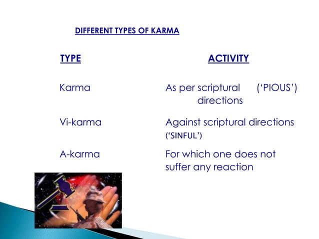Karma, The Basic Lesson. (from religious sayings to Management) | PPT