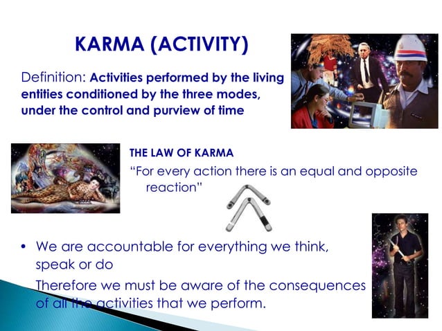 Karma, The Basic Lesson. (from religious sayings to Management) | PPT