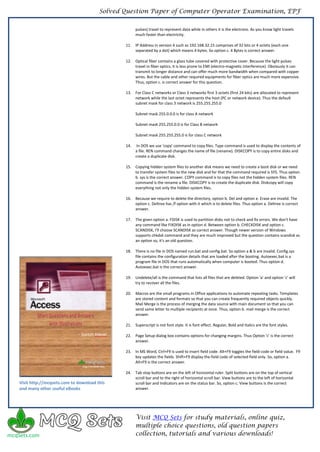 Solved Question Paper of Computer Operator Examination Conducted by EPF ...