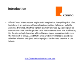 Karma infrastructure | PPTX