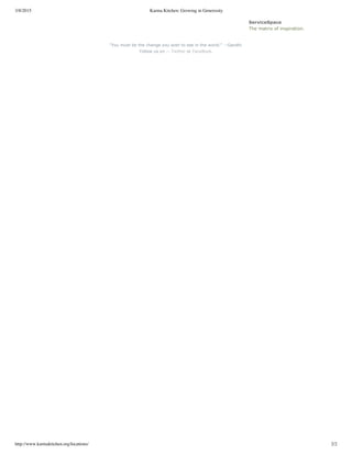 Karma kitchen locations | PDF | Food Movements | Food & Drink