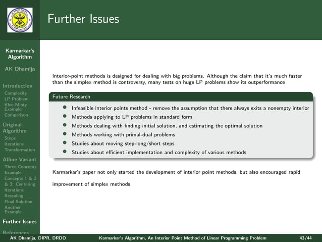 Karmarkar's Algorithm For Linear Programming Problem | PDF