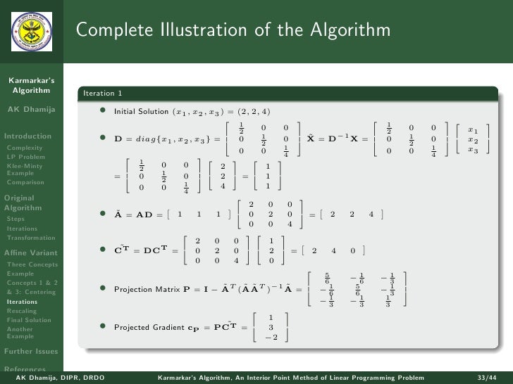 Karmarkar S Algorithm For Linear Programming Problem