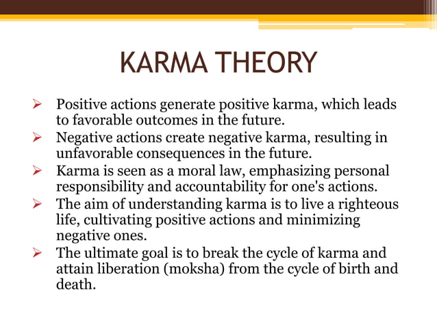 Karma Theory & Niskaam Karma Yoga Theory.pptx | Hinduism | Religion ...