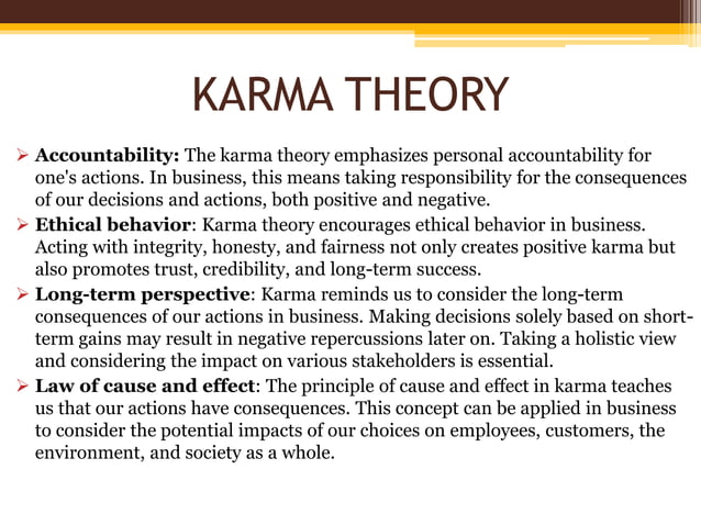 Karma Theory & Niskaam Karma Yoga Theory.pptx | Hinduism | Religion & Spirituality