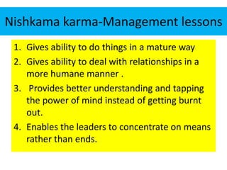 Karma yoga-Nishkama karma | PPTX