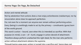 Karma Yoga - path of self-less action | PPTX