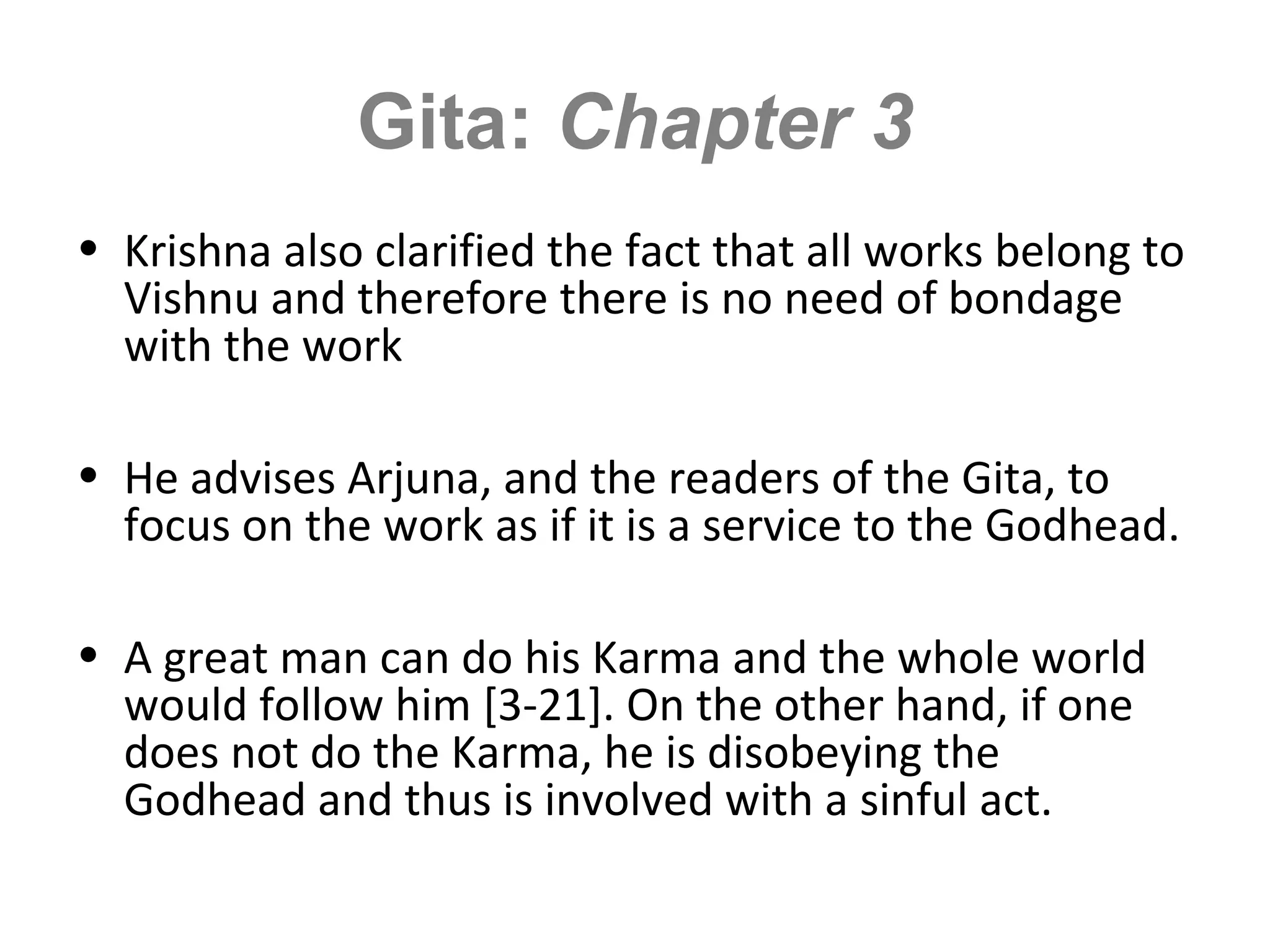 Karma Yoga- a perspective of the Gita | PPT