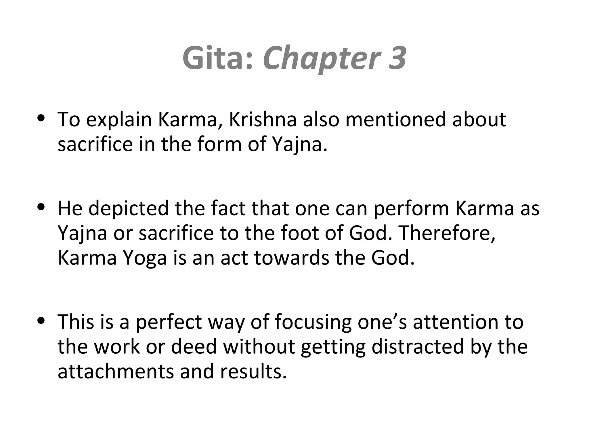 Karma Yoga- a perspective of the Gita | PPT