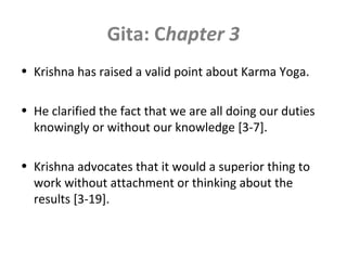 Karma Yoga- a perspective of the Gita | PPT