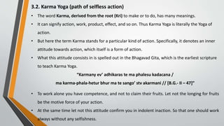 KARMA YOGA path of selfless action | PPTX