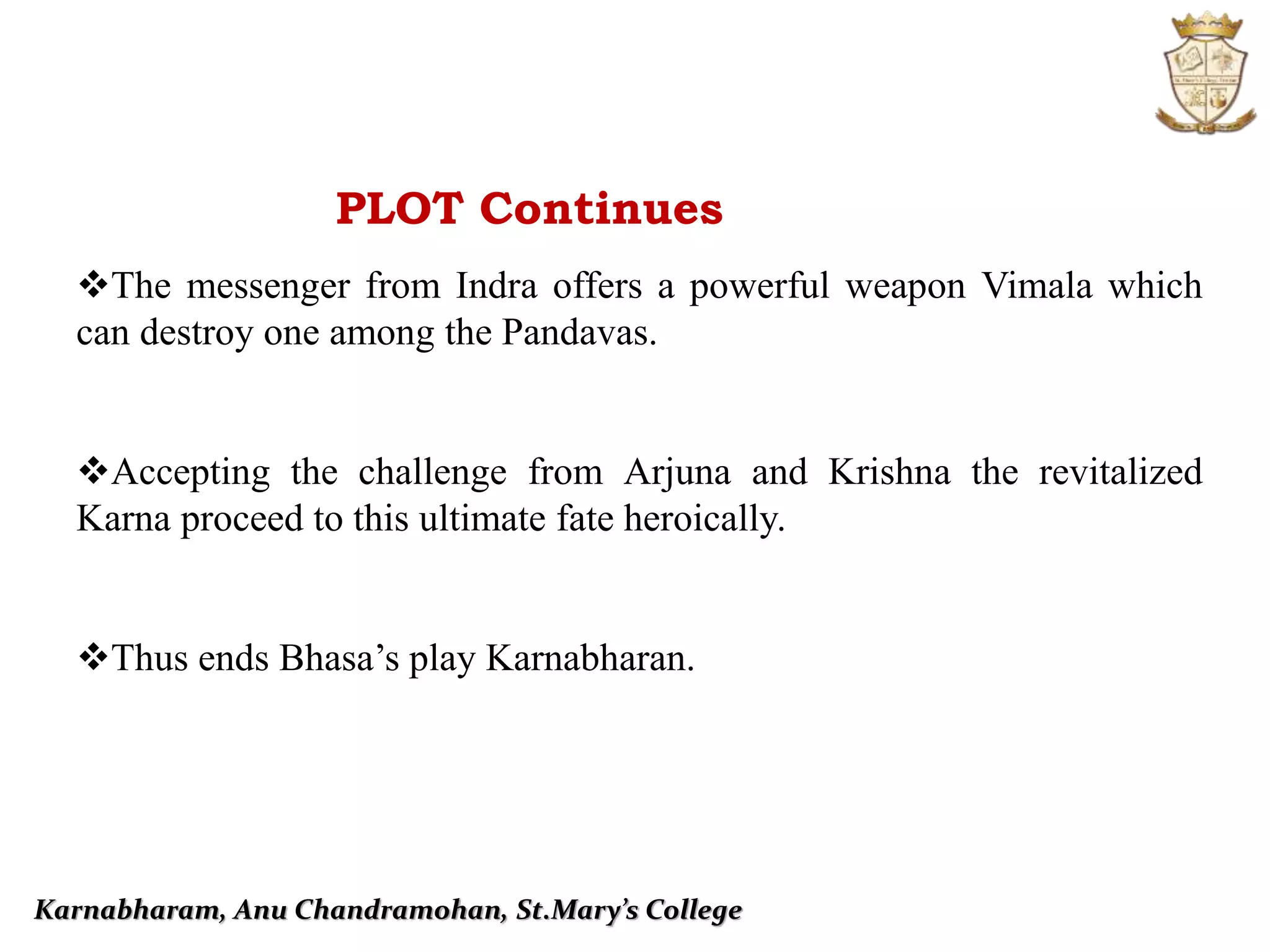 Karnabharam: Bhasa | PPTX