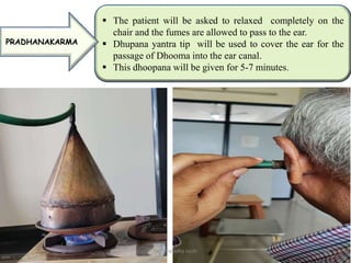 Karnapoorana, Karnaprakshalana and Karnadhpana.pptx | Ear, Nose and ...