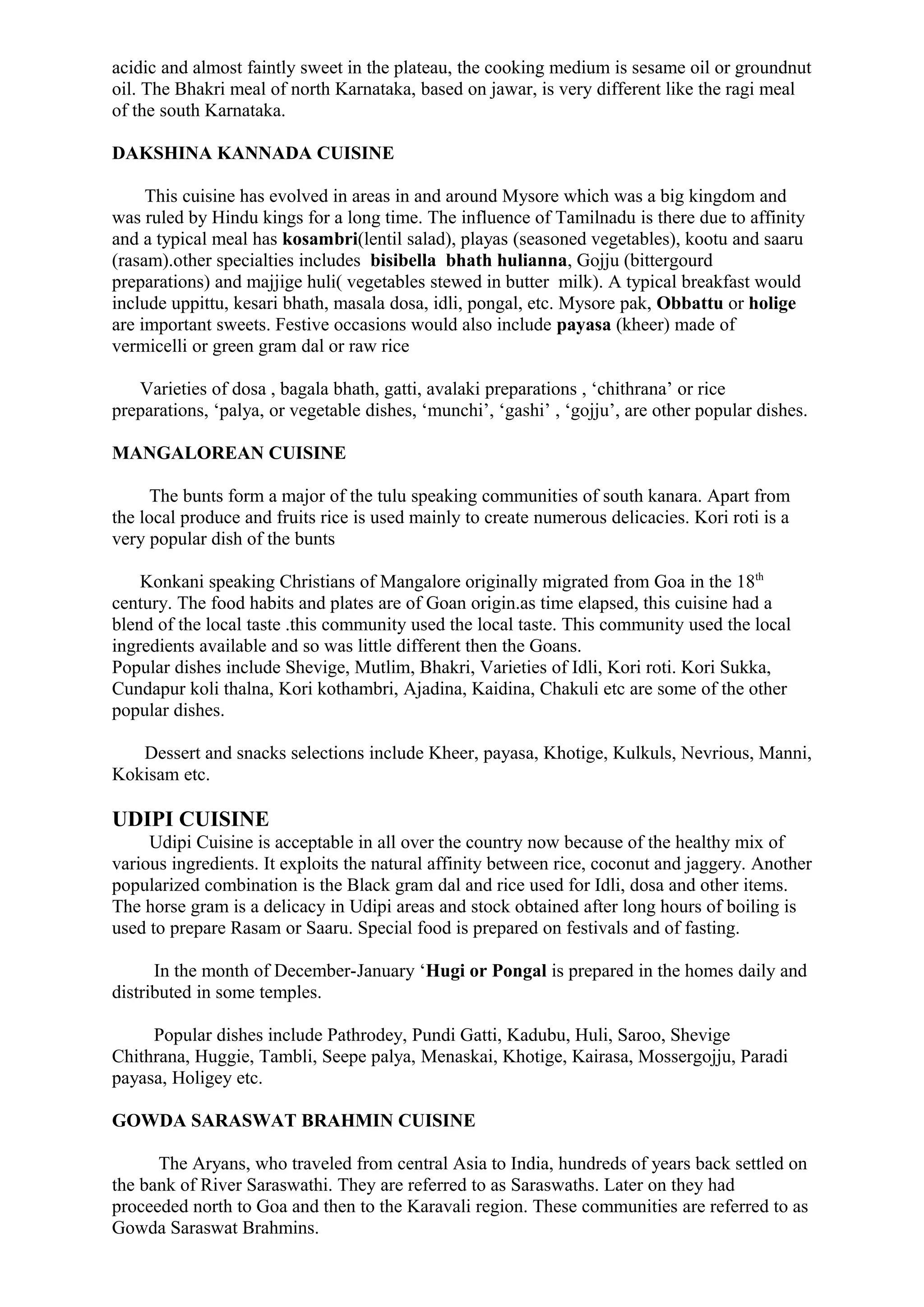 Karnataka cuisine | DOC