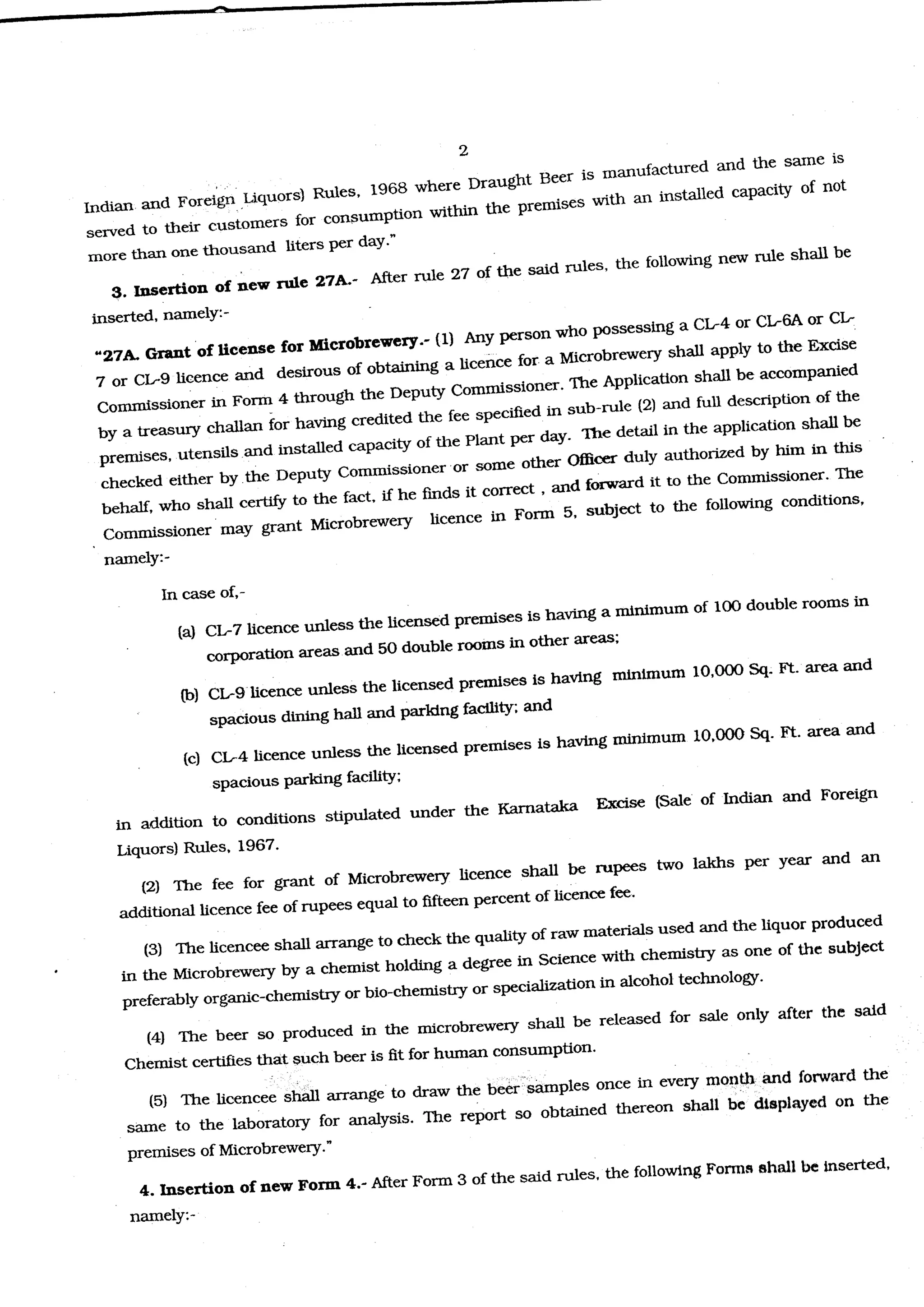 MICROBREWERY IN INDIA: Karnataka excise POLICY | PDF