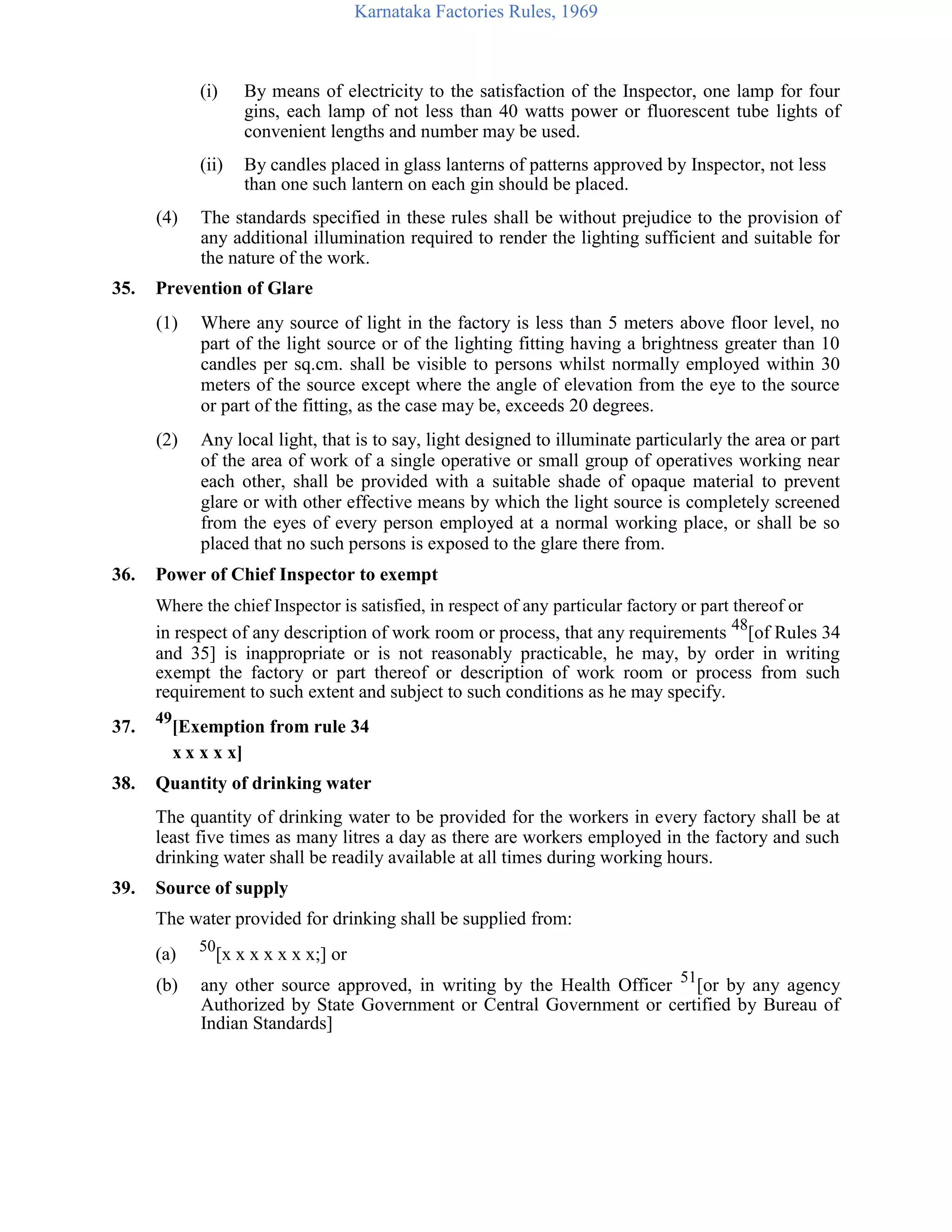 Karnataka factories rules, 1969 | PDF
