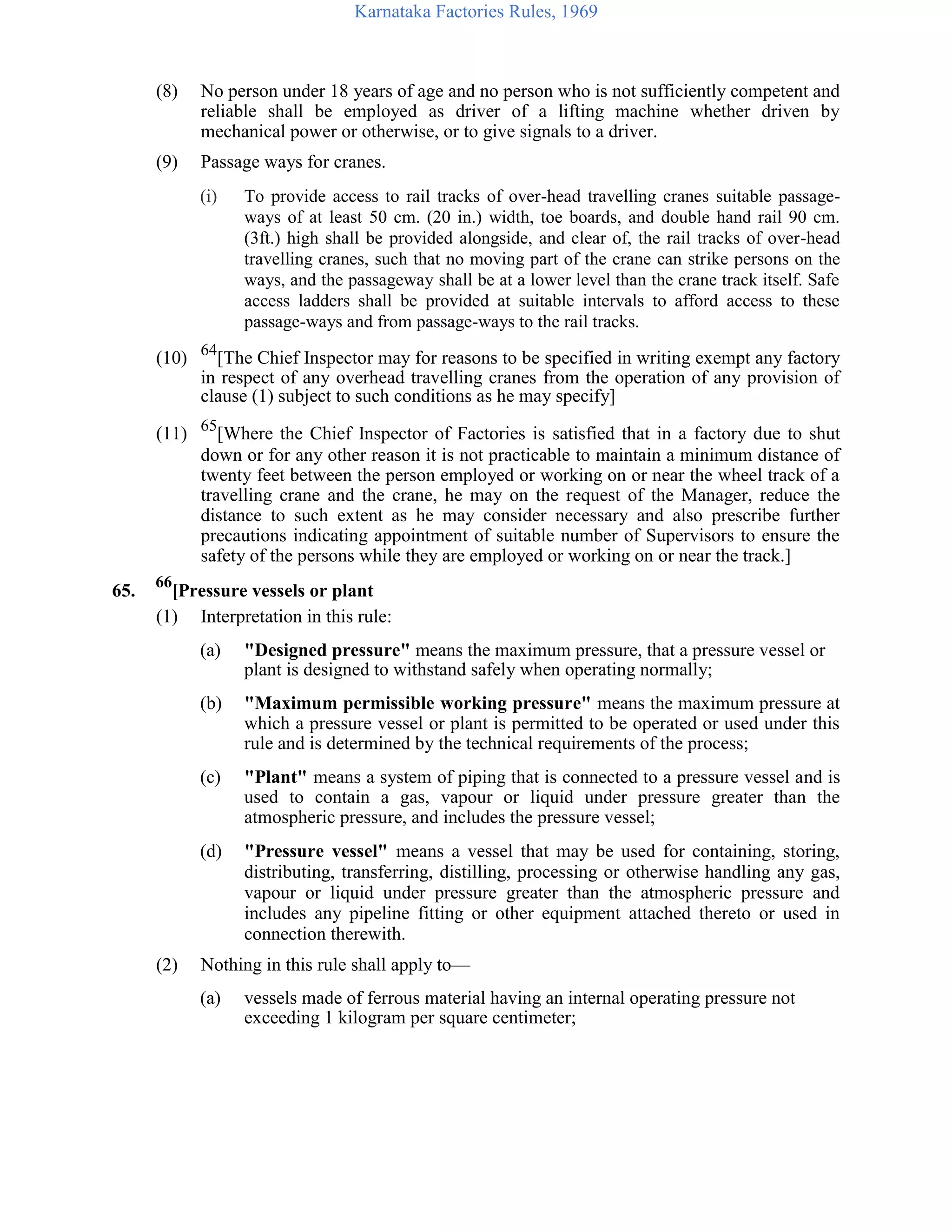 Karnataka factories rules, 1969 | PDF