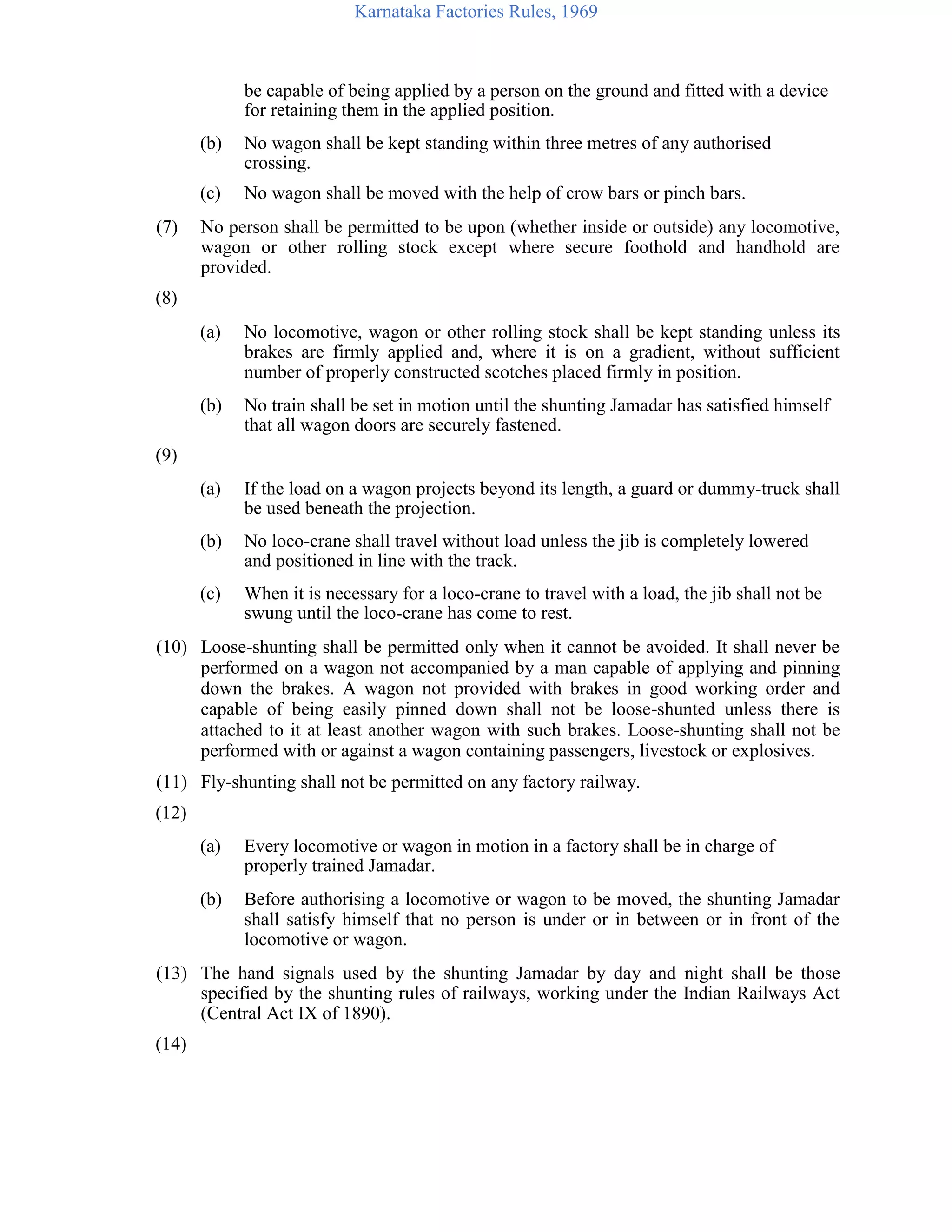 Karnataka factories rules, 1969 | PDF