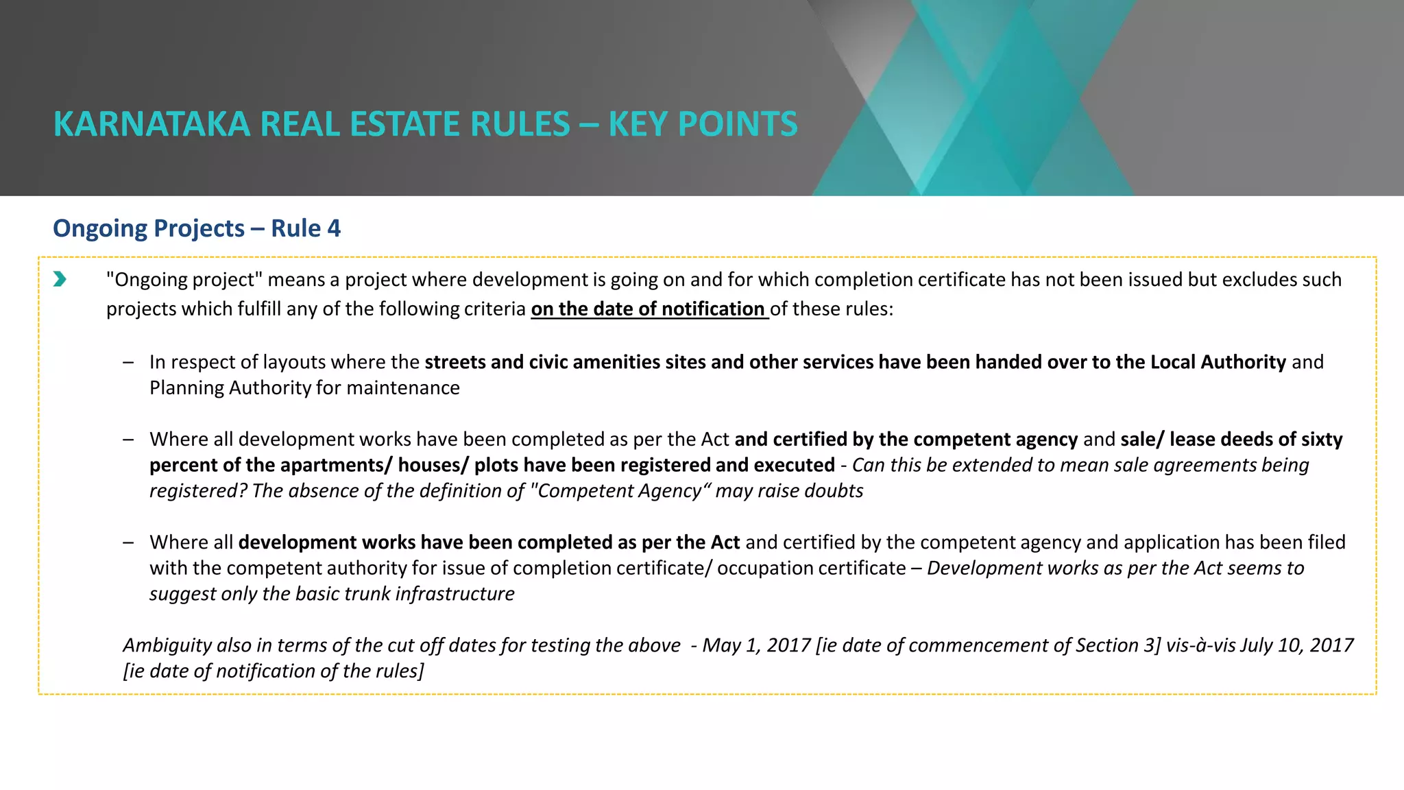 Karnataka RERA Rules - Sandeep Jhunjhunwala | PDF
