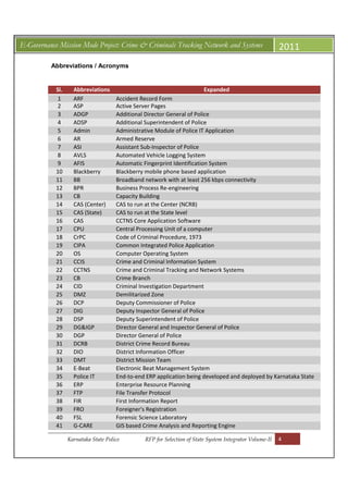 Karnataka State Police RFP Volume 2 | PDF