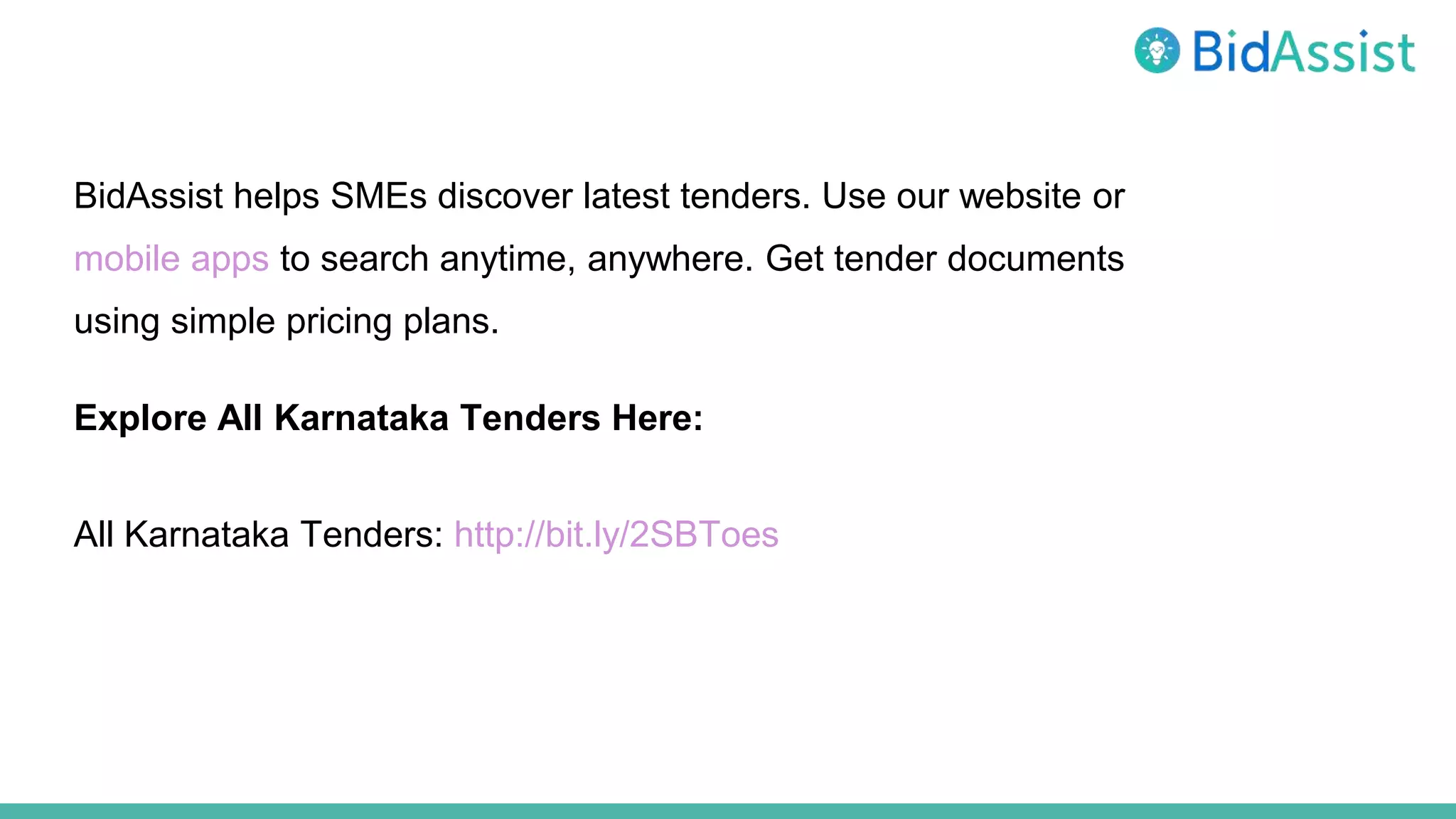 Karnataka Tenders | PPTX