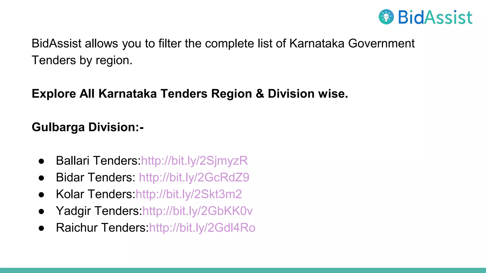 Karnataka Tenders | PPTX
