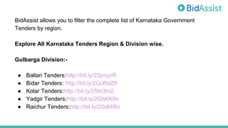 Karnataka Tenders | PPTX