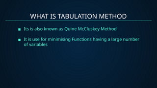 Karnaugh Map and Tabulation Method (group 6).pptx
