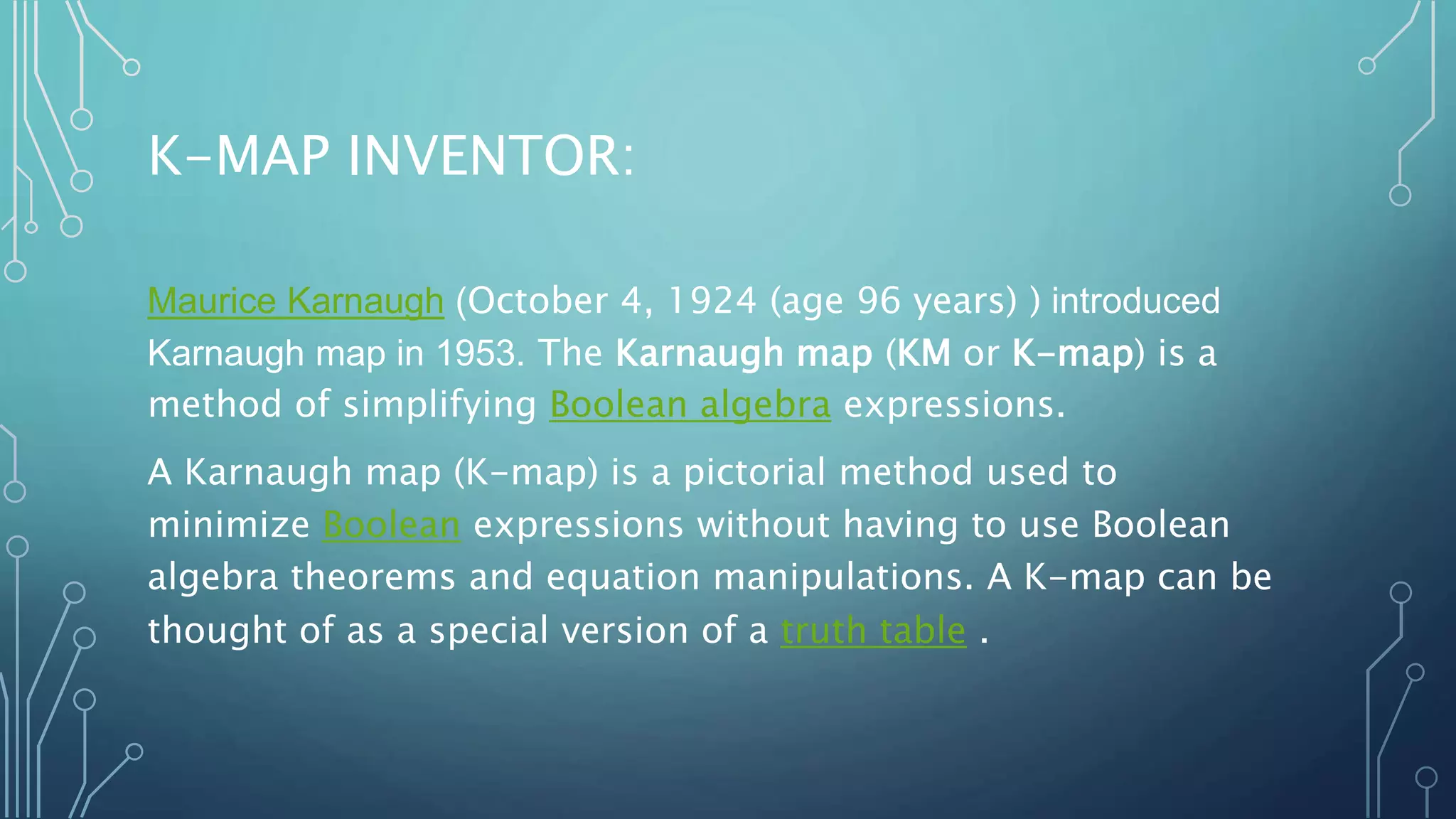 Karnaugh map (k map) | PPT