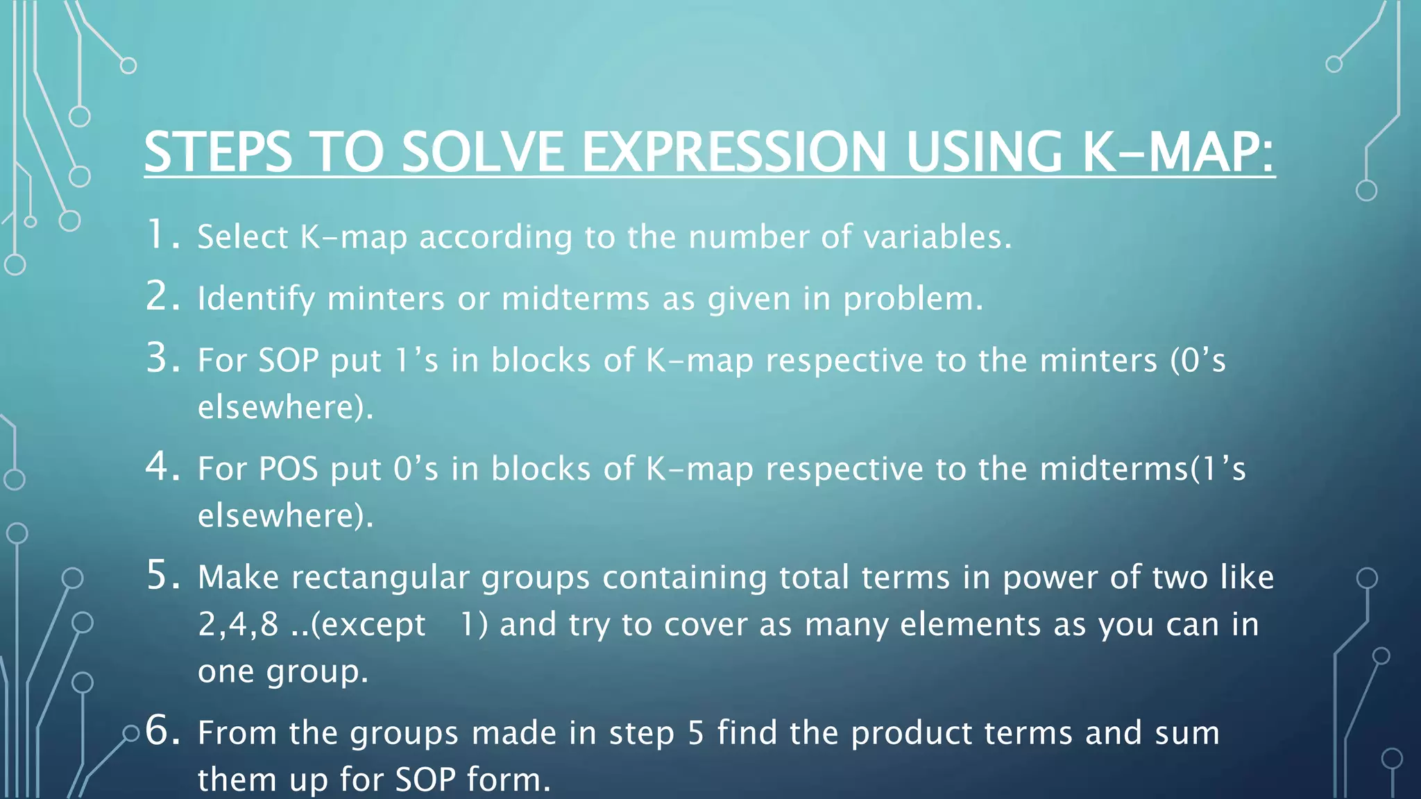 Karnaugh map (k map) | PPT