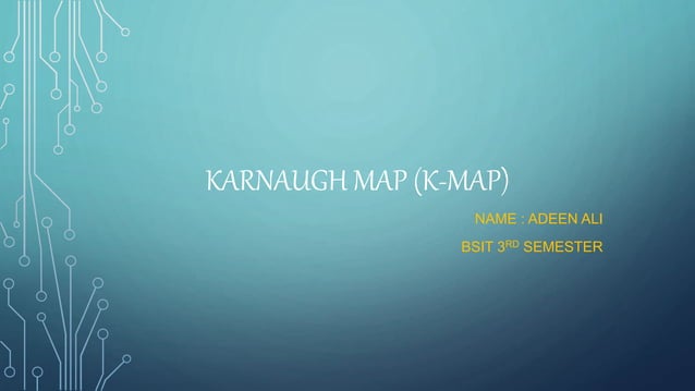 Karnaugh map (k map) | PPT