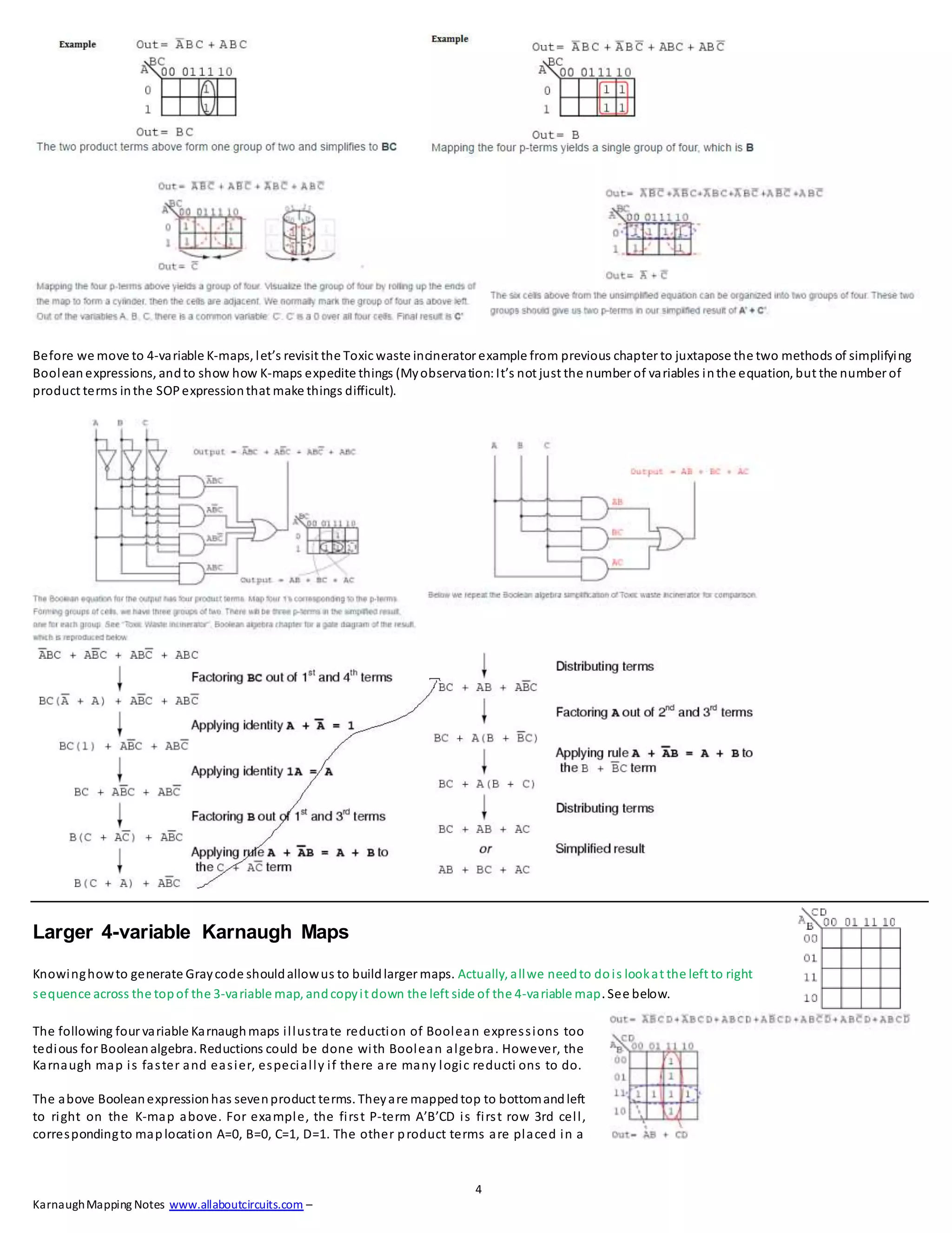 Karnaugh mapping allaboutcircuits | PDF